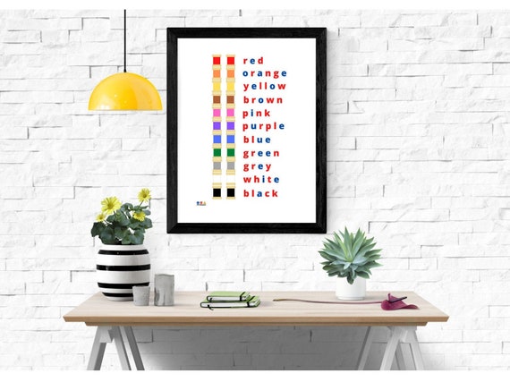 Montessori Printable Poster Wall Art Decoration Color Tablets | Etsy