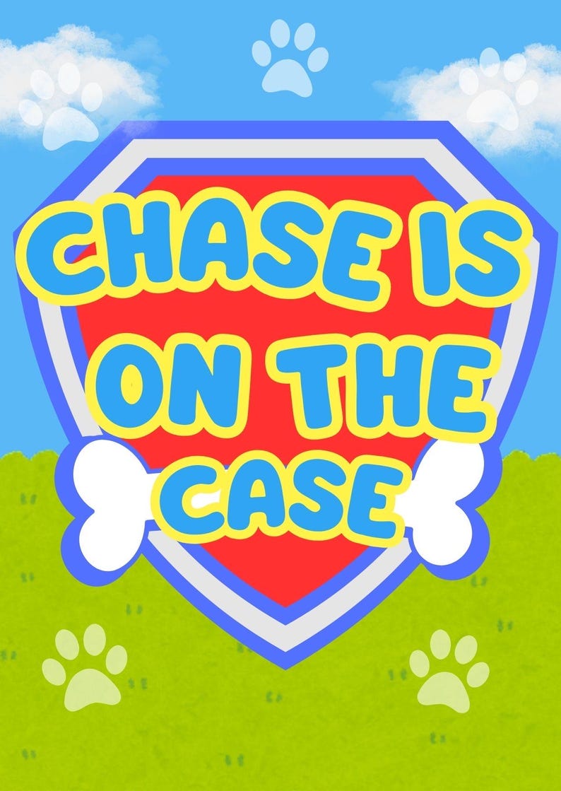 Custom Paw Patrol Digital Print - Etsy