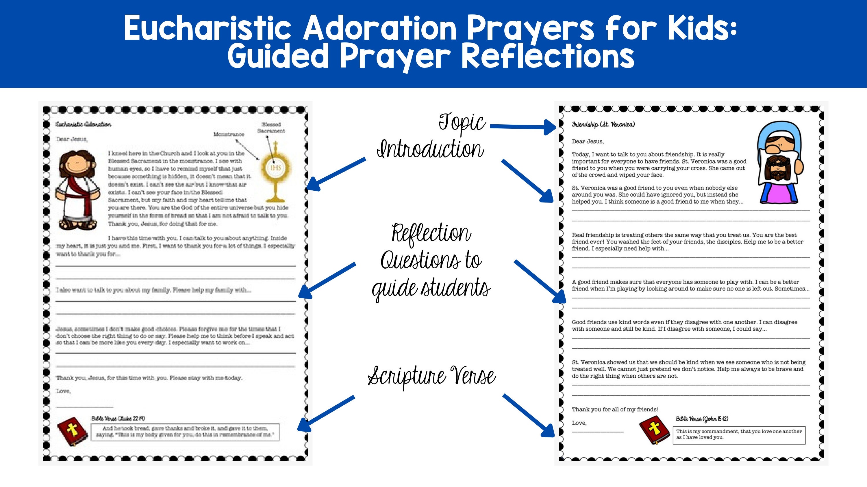 Catholic Eucharistic Adoration Prayers for Kids: Guided Prayer ...