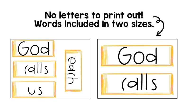 EDITABLE Christian Bulletin Board Set: God Calls Each of Us by Name - Etsy