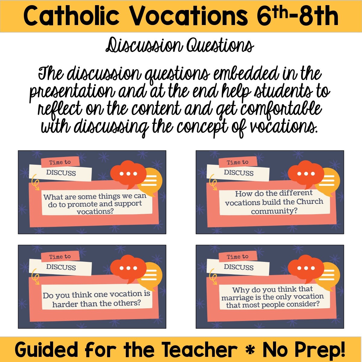 Catholic Vocations Presentation, Discussion Questions & Crossword ...