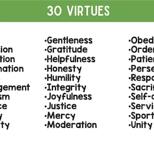 Editable Virtue Awards Christian: Growing in Virtue - Etsy