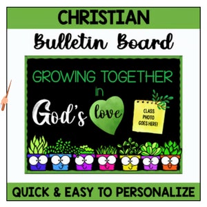 Christian Bulletin Board Set Growing Together in God's Love - Etsy