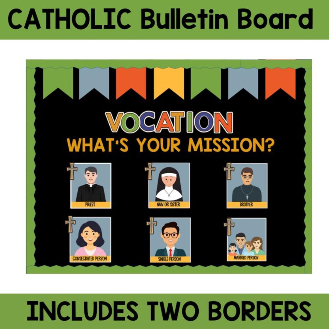 Catholic Vocations Bulletin Board: What's Your Mission - Etsy