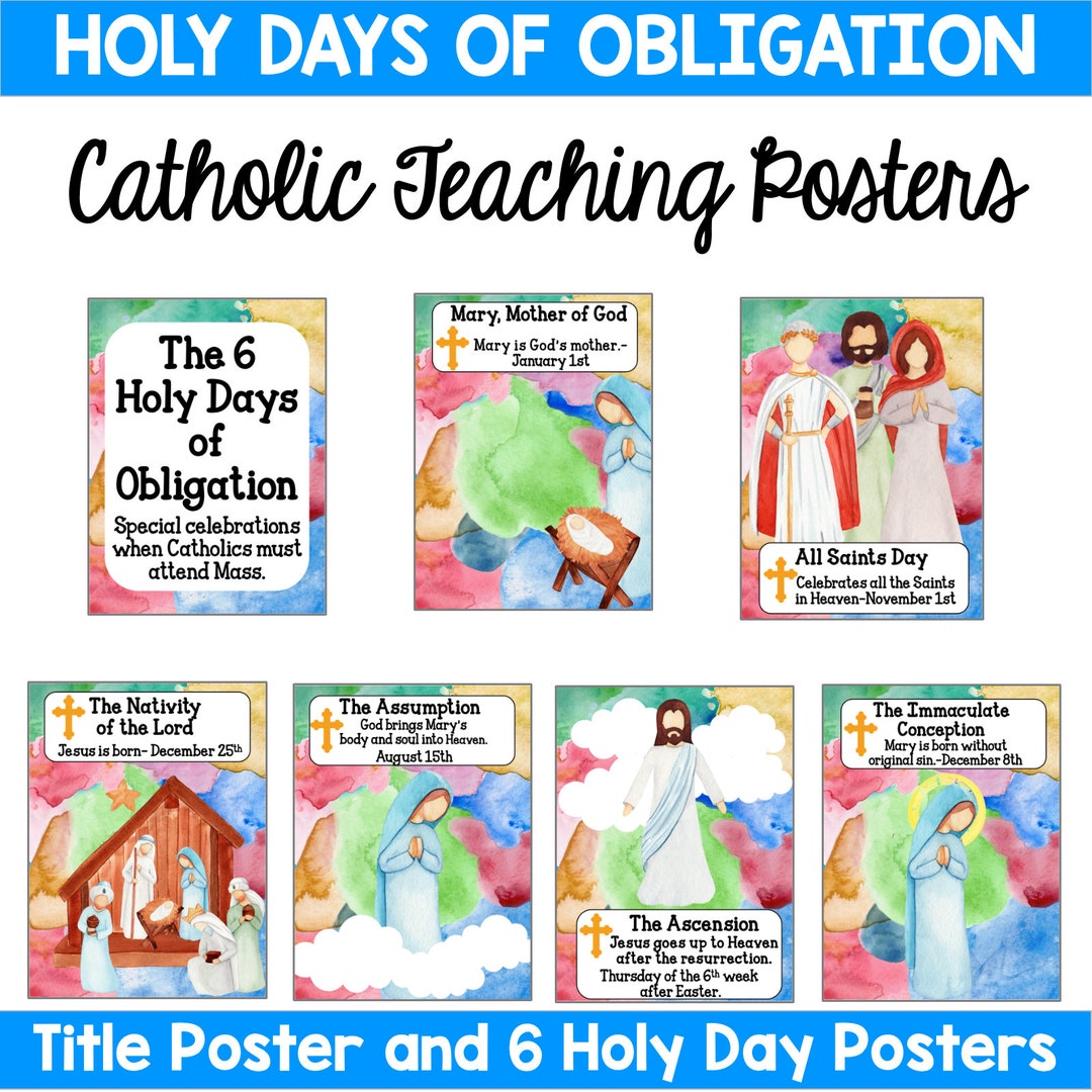 Catholic Holy Days of Obligation Posters-bulletin Board - Etsy