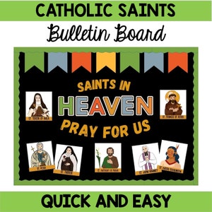 Catholic Saints Bulletin Board: Saints in Heaven Pray for Us - Etsy