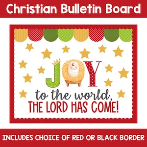 Christian Advent Christmas Bulletin Board: Joy to the World - Etsy