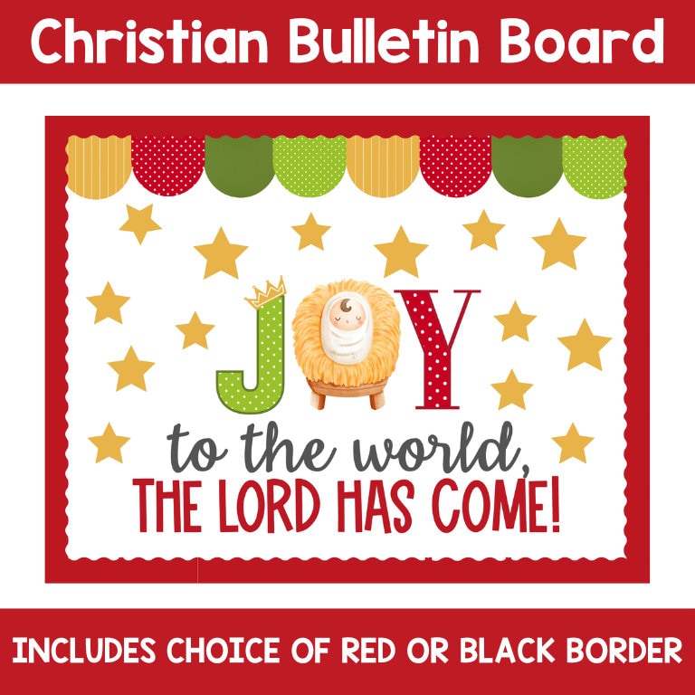 Christian Advent Christmas Bulletin Board: Joy to the World - Etsy