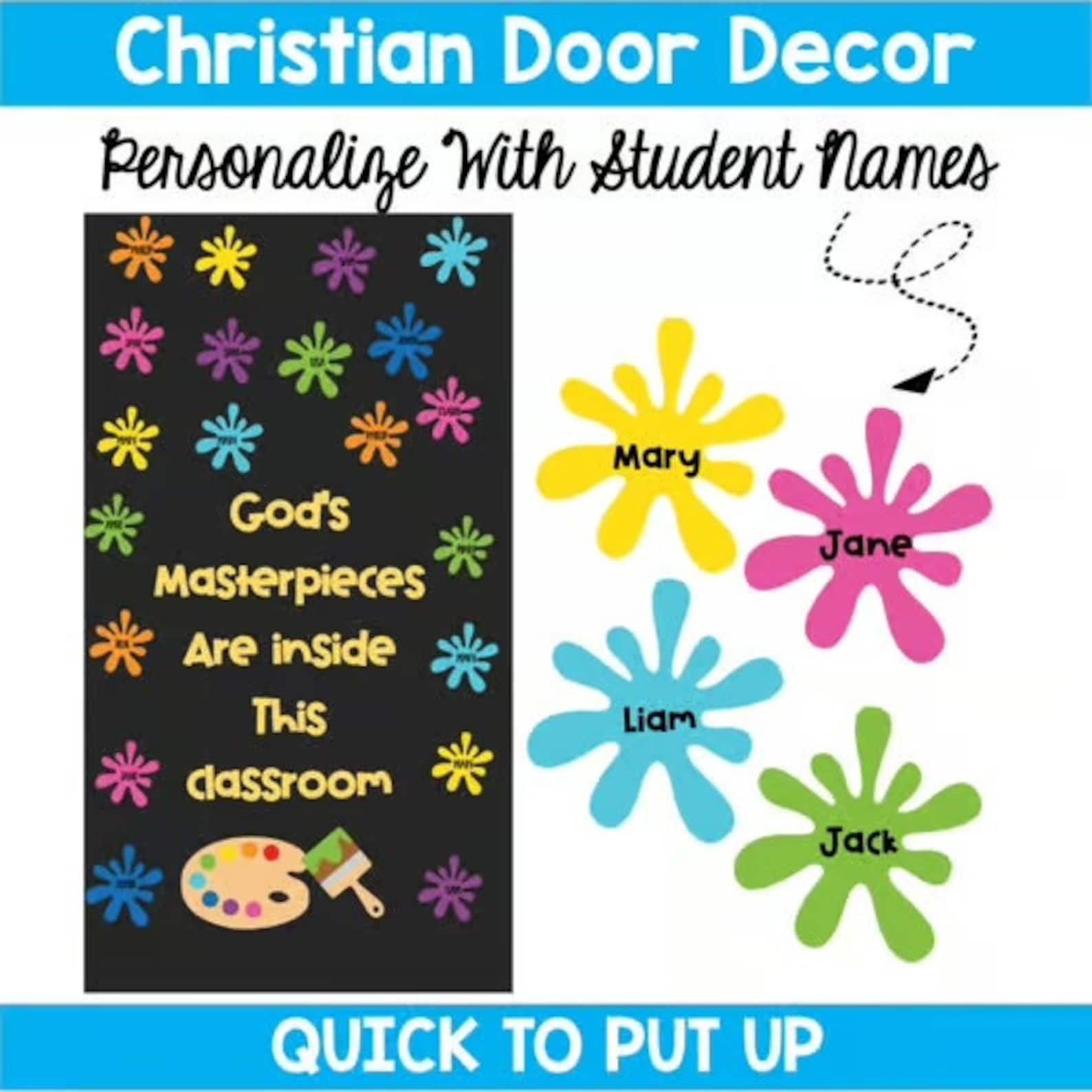 Christian Back-to-school Door Decor: Masterpieces - Etsy