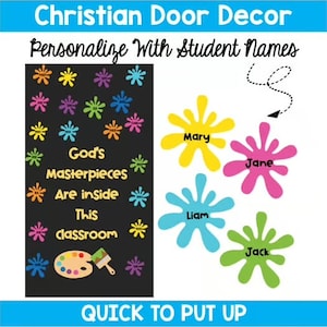 Christian Back-to-school Door Decor: Masterpieces - Etsy
