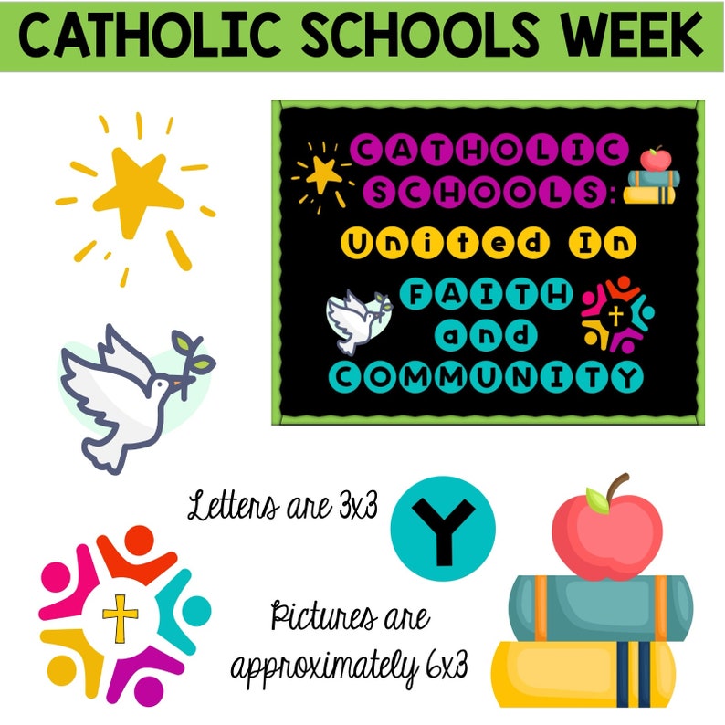 Catholic Schools Week Bulletin Board Set: United in Faith and Community ...