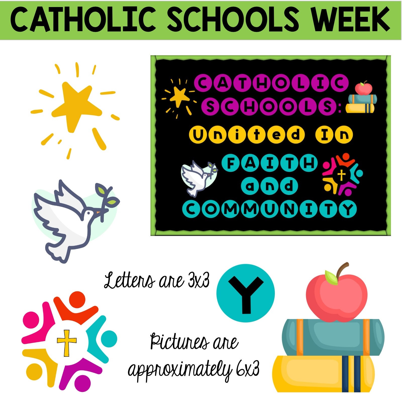 Catholic Schools Week Bulletin Board Set: United in Faith and Community ...