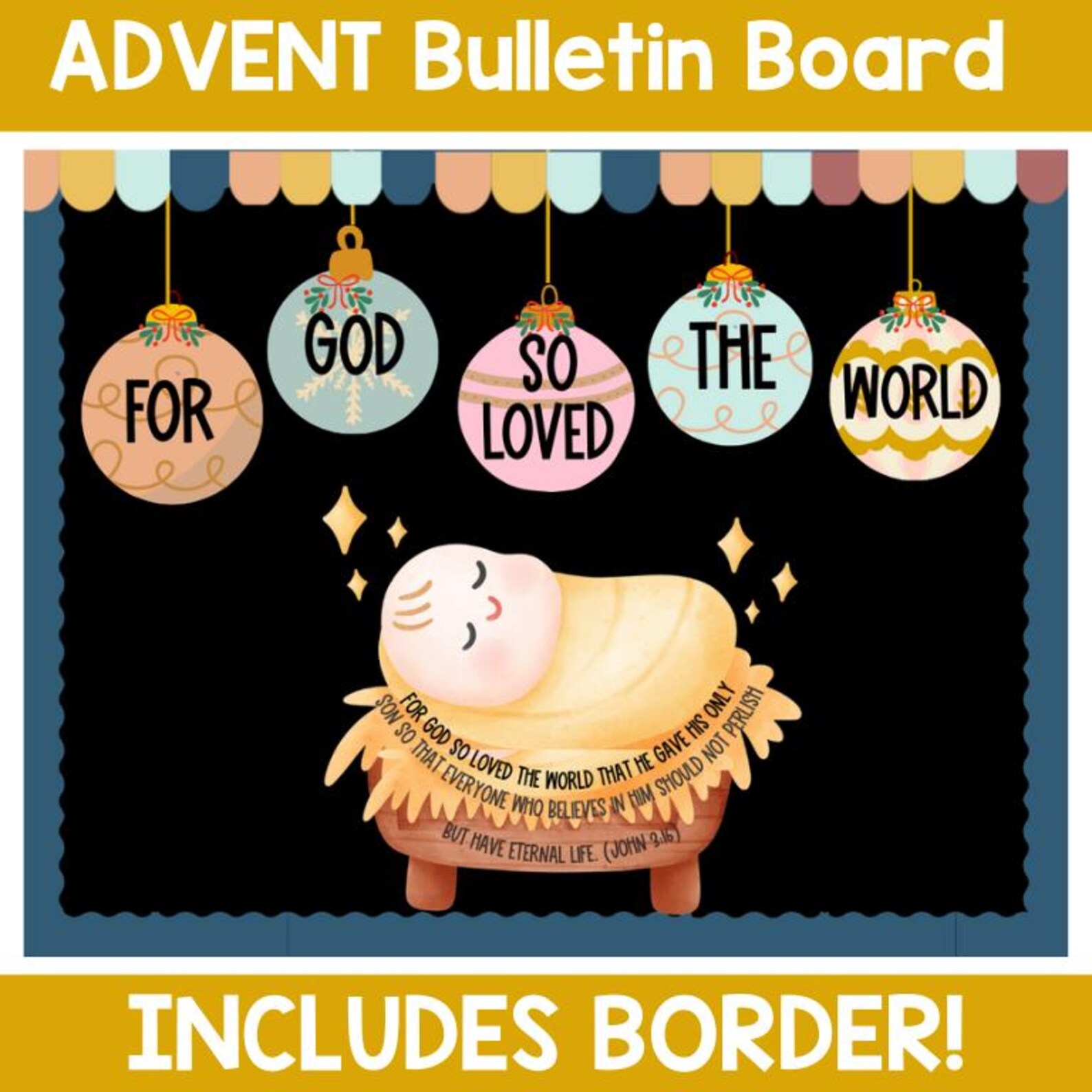 Advent Christian Bulletin Board | Advent Messages: Hope, Peace, Joy ...