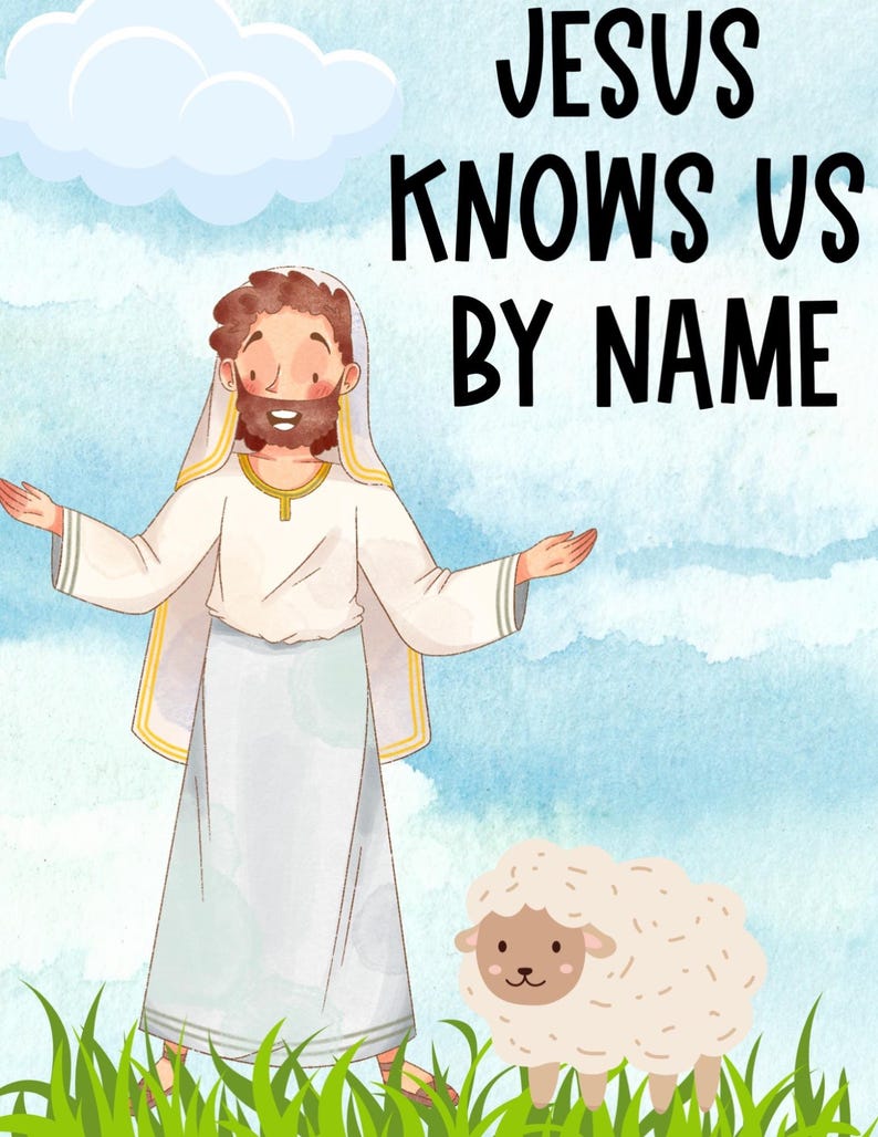 Christian Classroom Door With Editable Name Tags: Jesus Knows Us by ...