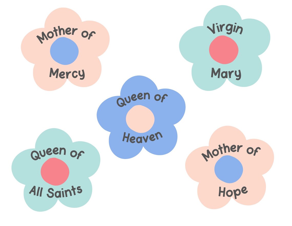 Mary, Our Mother Catholic Bulletin Board: Names of Mary (digital ...
