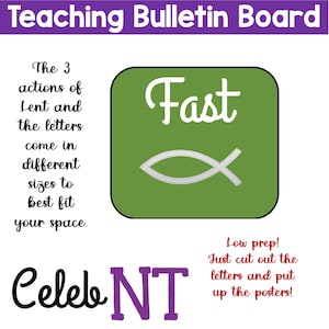 Lent Bulletin Board Set-christian Classroom- Lent Decor Display-lent ...