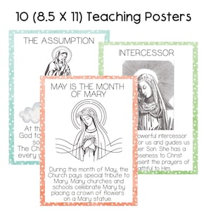 Catholic Mary Bulletin Board Posters: Teaching Resource (older Students ...