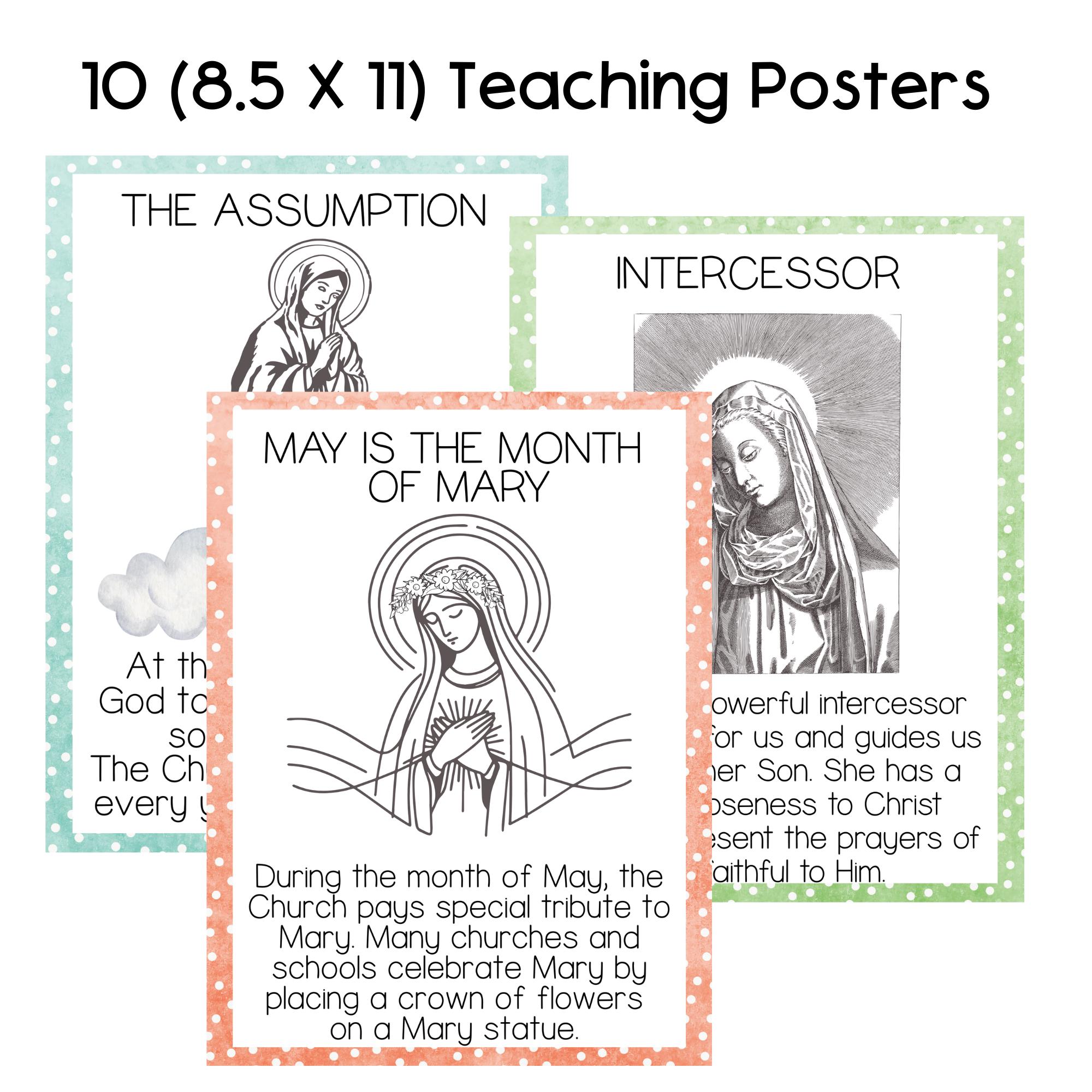 Catholic Mary Bulletin Board Posters: Teaching Resource (older Students ...