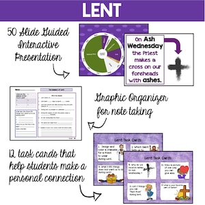 Lent Activities: the Season of Lent Presentation, Organizer, and Task ...