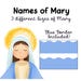 Mary, Our Mother Catholic Bulletin Board: Names of Mary (digital ...
