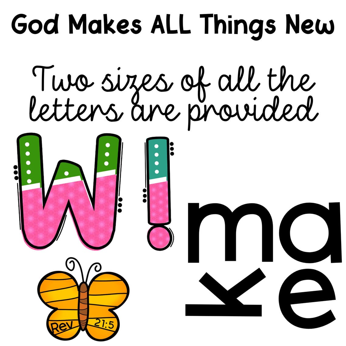 Spring Christian Bulletin Board: God Makes All Things New (version 2 ...