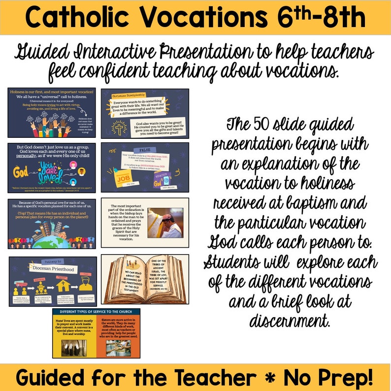 Catholic Vocations Presentation, Discussion Questions & Crossword ...