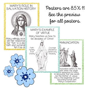 Catholic Mary Bulletin Board Posters: Teaching Resource (older Students ...