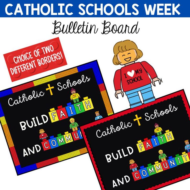 Catholic Schools Week Bulletin Board: Building Faith and Community - Etsy