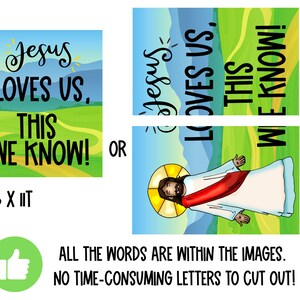 Back to School Christian Door Decoration Kit: Jesus Loves Us - Etsy