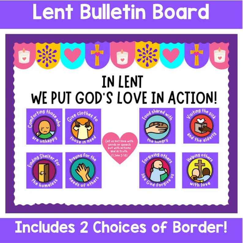 Lent Bulletin Board-lent Christian Bulletin Board-classroom, Church ...