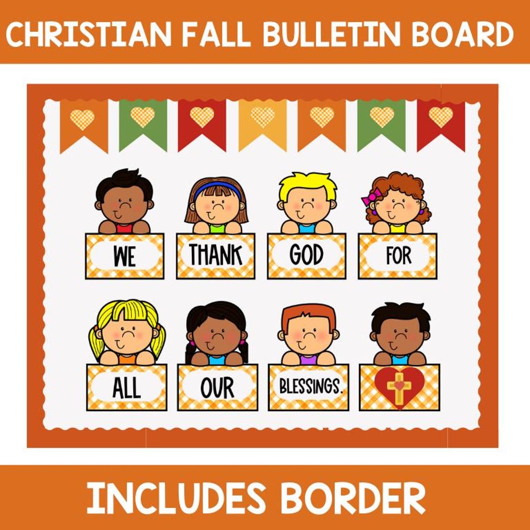 Fall Christian Bulletin Board: We Thank God for All Our Blessings! - Etsy