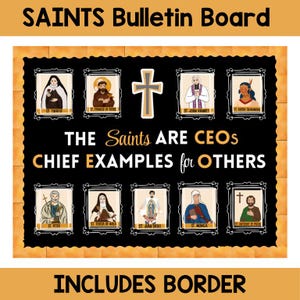 Catholic Saints and All Saints Day Bulletin Board: Ceos - Etsy