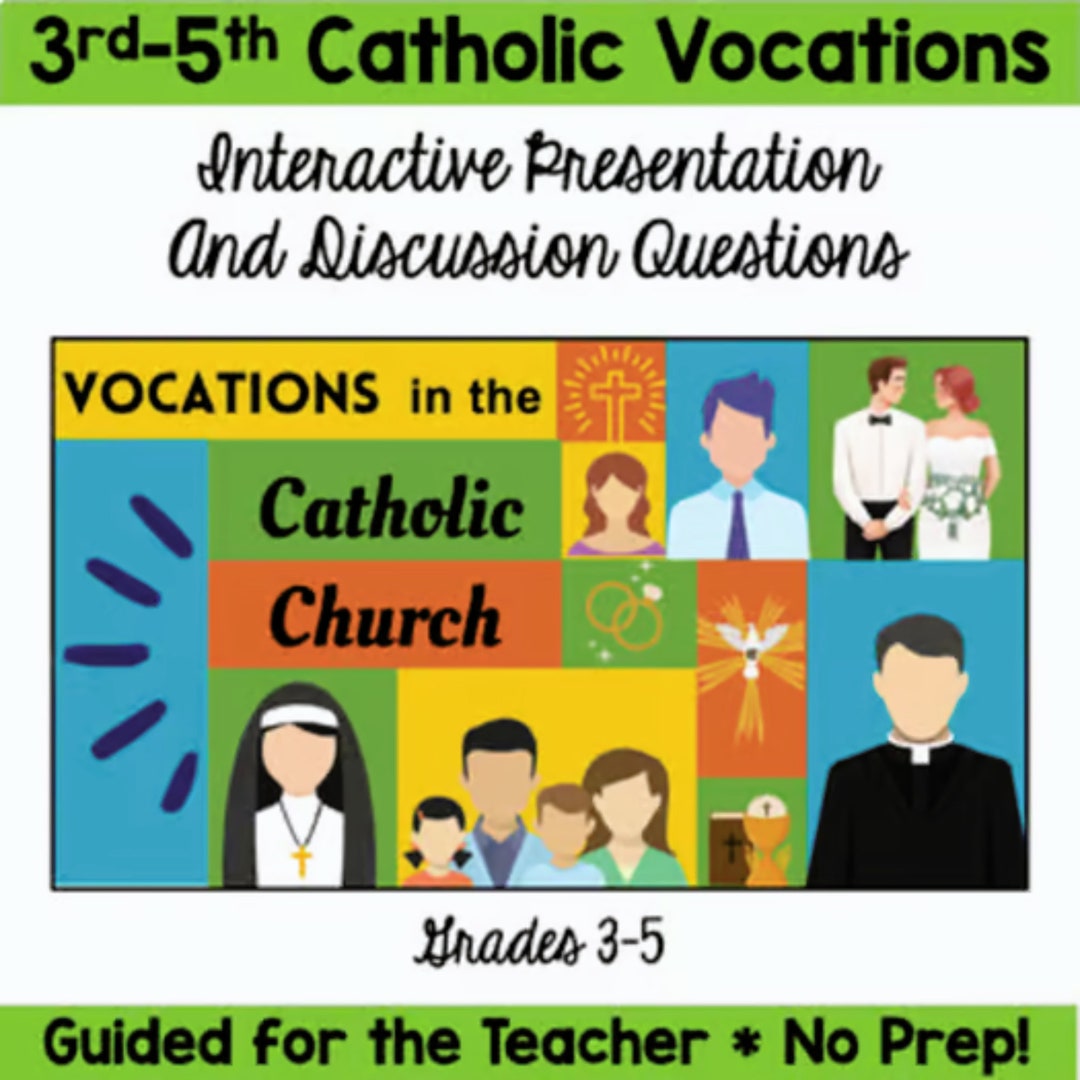 Catholic Vocations Presentation and Discussion Questions for 3rd, 4th, 5th - Etsy