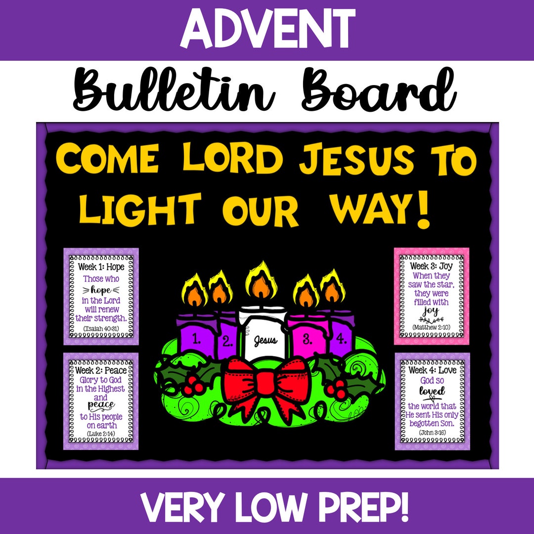 Advent Bulletin Board Bible Verse Posters - Etsy