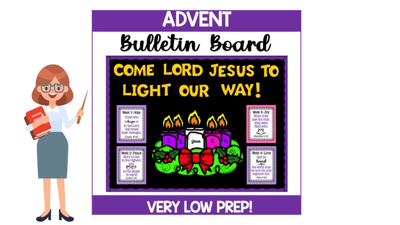 Advent Bulletin Board Bible Verse Posters - Etsy