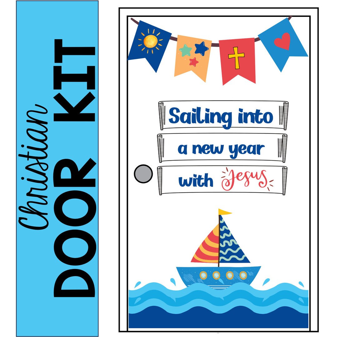 Christian Door Decoration: Sailing Into a New Year With Jesus - Etsy
