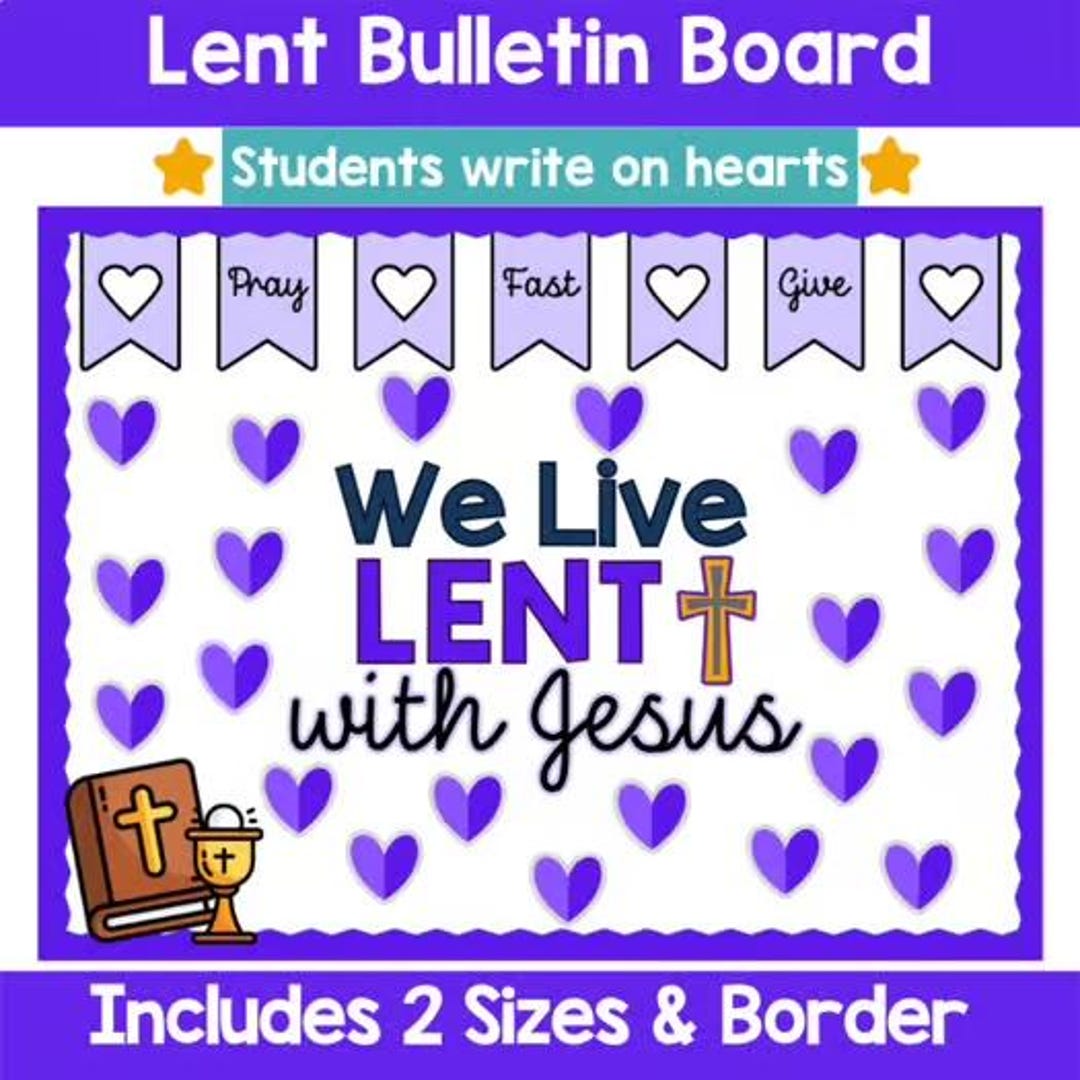 Lent Bulletin Board Kit: Christian Classroom Decor (digital Download ...