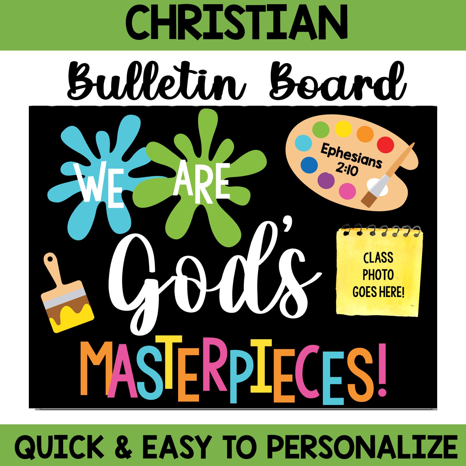 Christian Bulletin Board Set: We Are All God's Masterpieces - Etsy