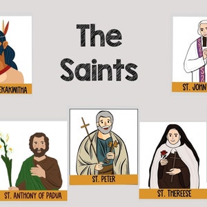 Catholic Saints Bulletin Board: Saints in Heaven Pray for Us - Etsy