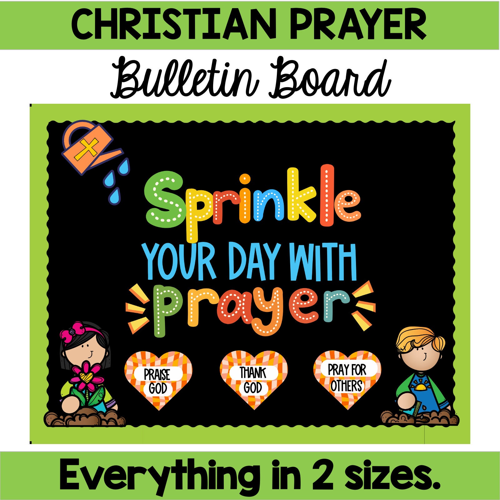 Christian Bulletin Board: Sprinkle Your Day With Prayer - Etsy