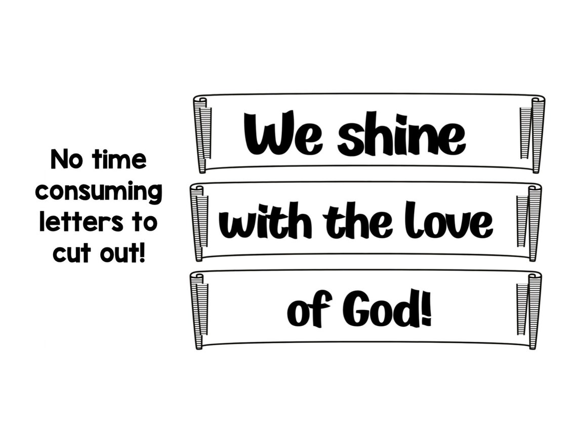 Back to School Christian Door Display: Shine With God's Love - Etsy