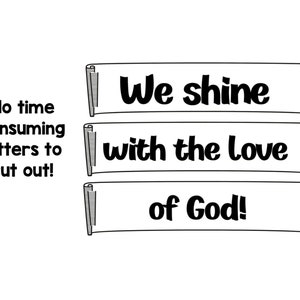 Back to School Christian Door Display: Shine With God's Love - Etsy