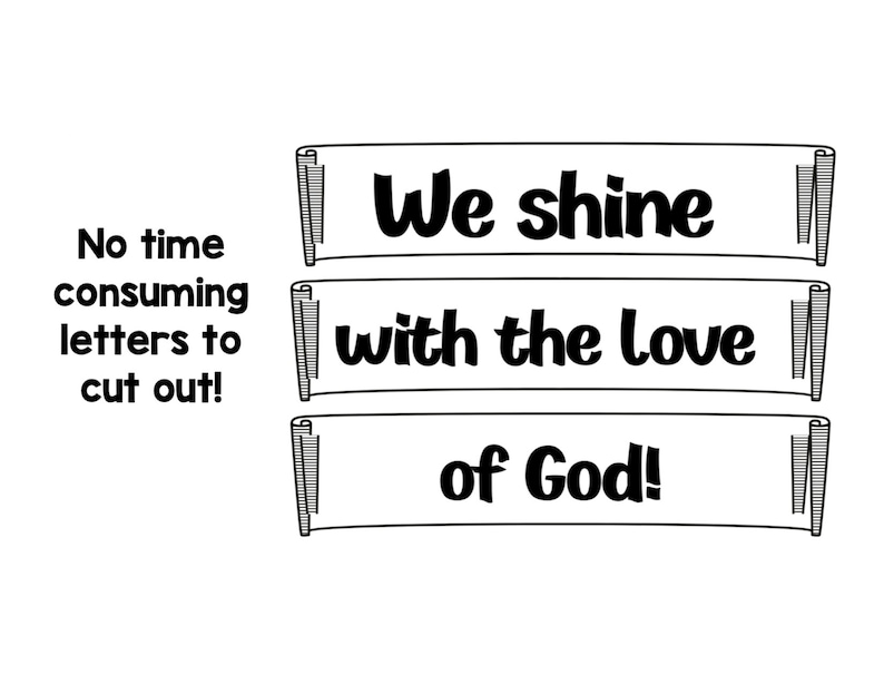 Back to School Christian Door Display: Shine With God's Love - Etsy
