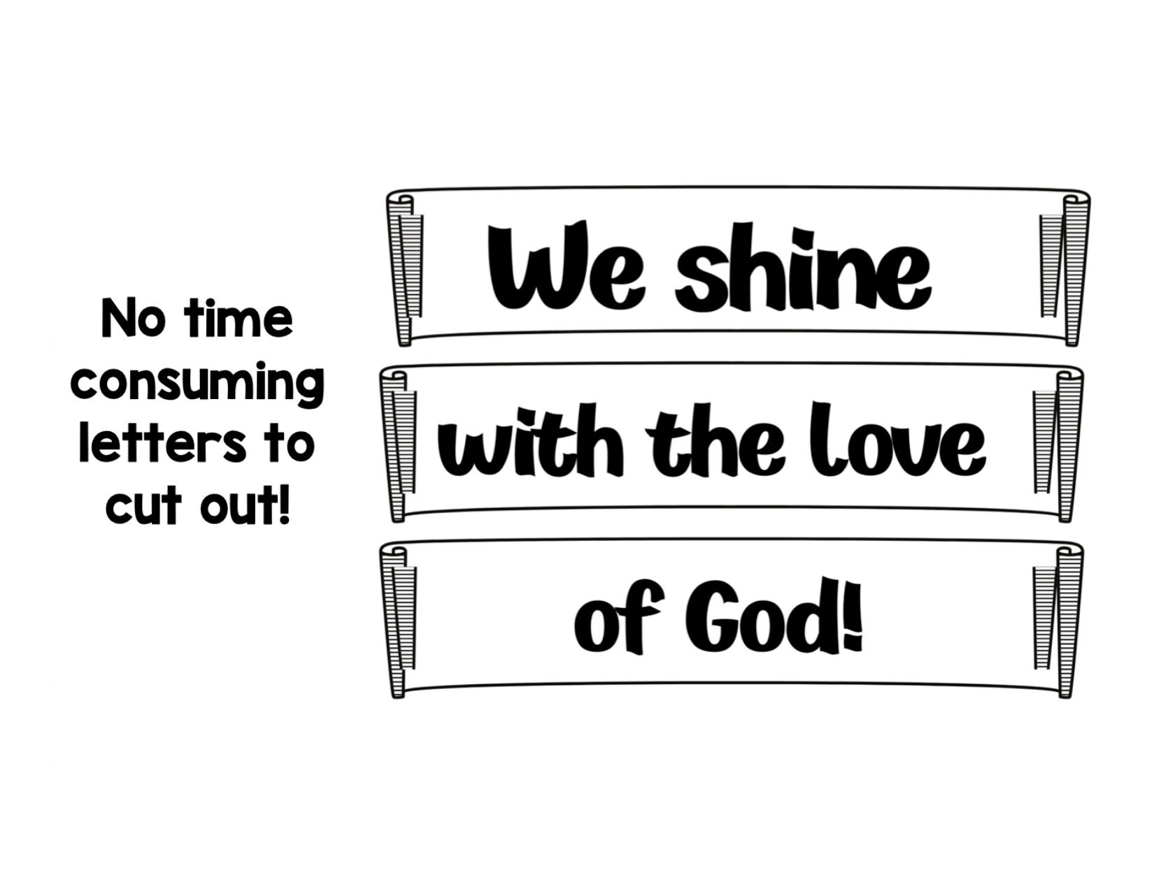 Back to School Christian Door Display: Shine With God's Love - Etsy