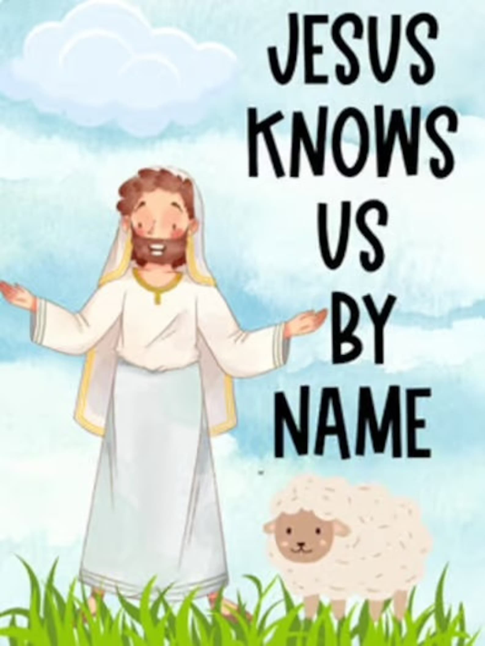 Christian Classroom Door With Editable Name Tags: Jesus Knows Us by ...