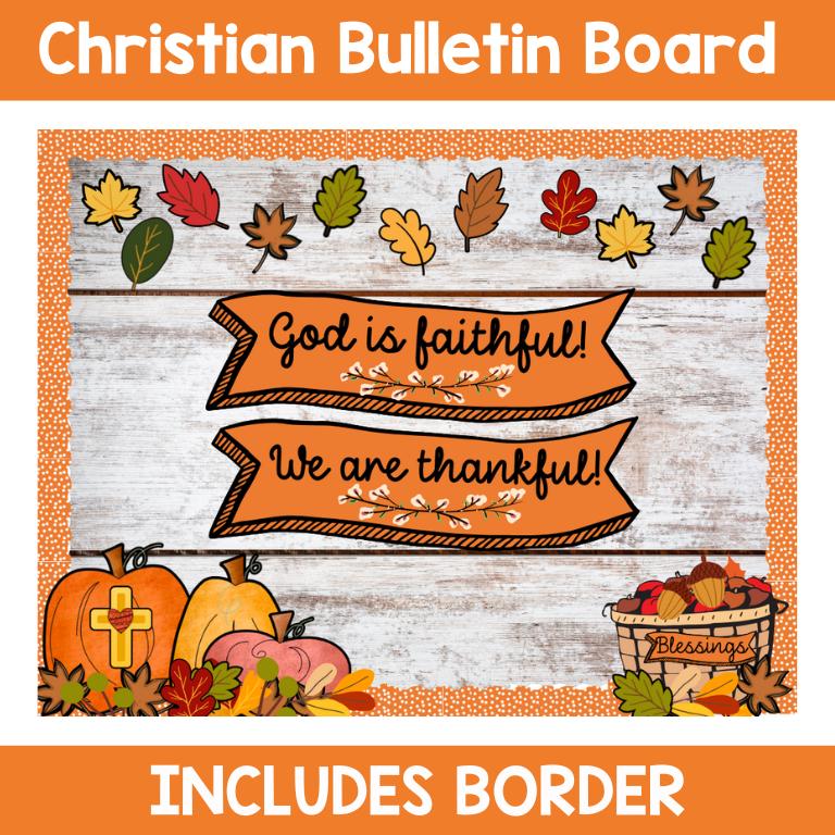 Christian Fall & Thanksgiving Bulletin Board Set: God is Faithful - Etsy
