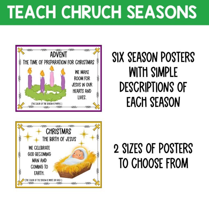 Catholic Liturgical Year Bulletin Board: Church Calendar and Seasons - Etsy