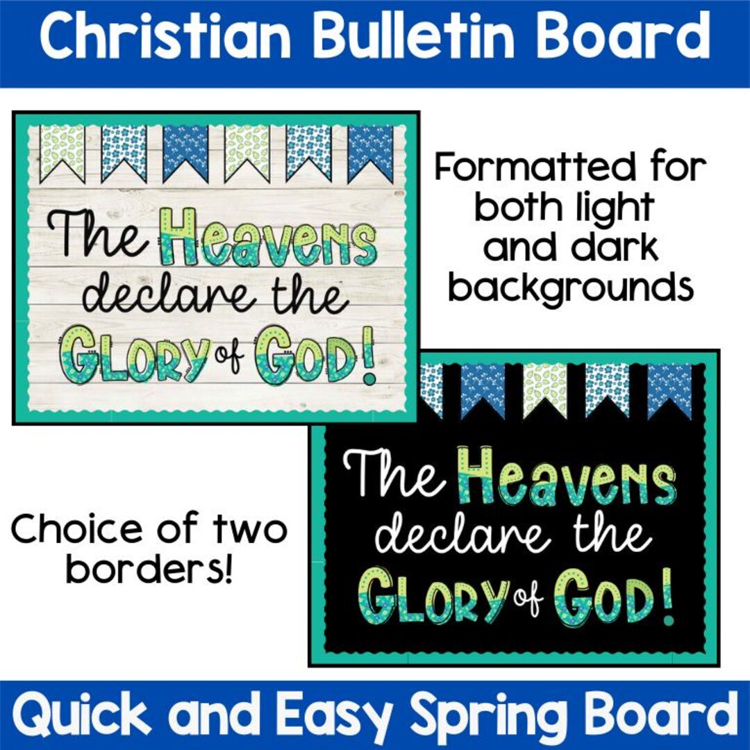 Spring Christian Bulletin Board School or Church- Sunday School: the ...