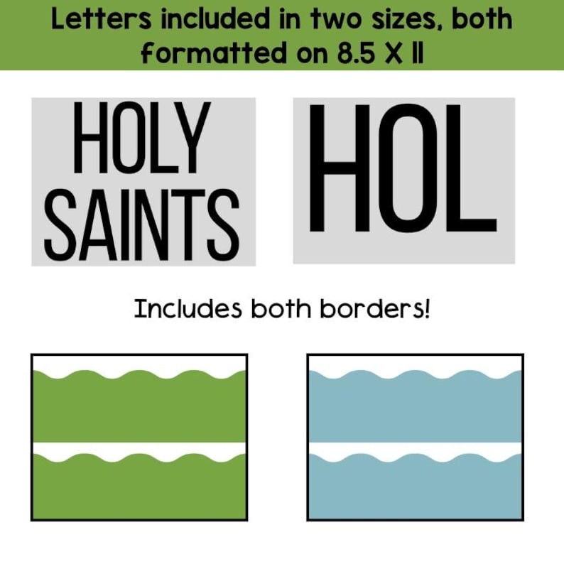 Catholic Saints Bulletin Board Kit: Stained Glass All Saints Day Decor ...