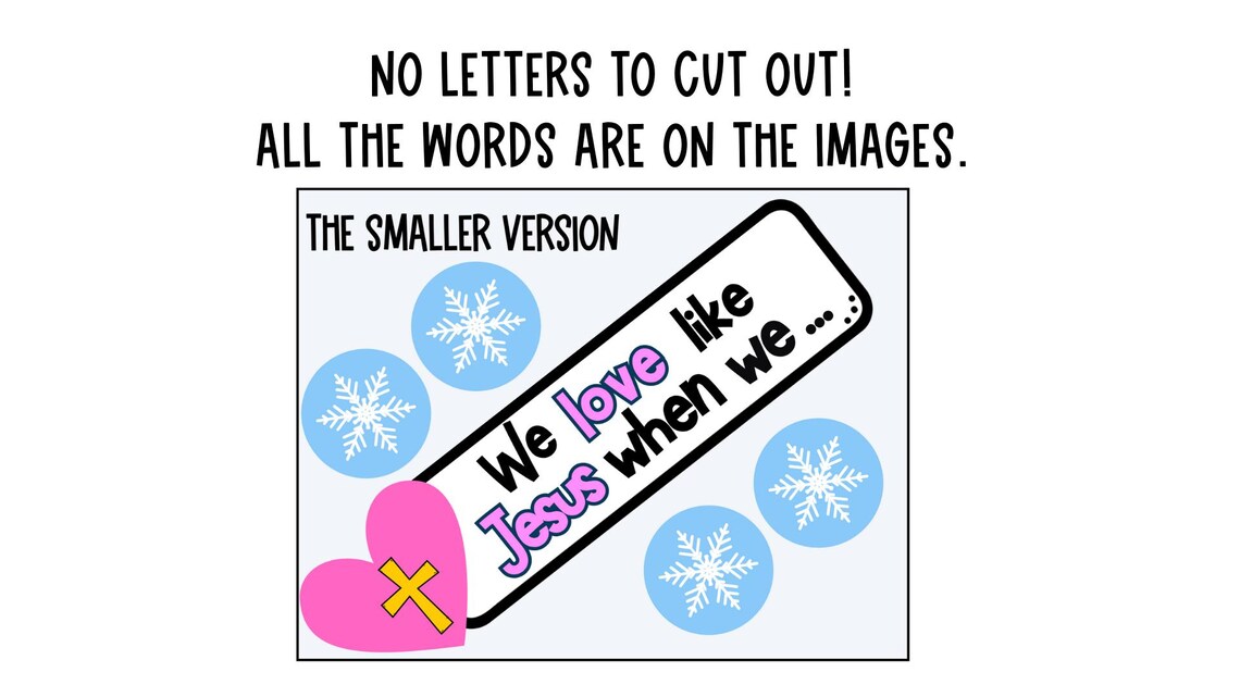 Winter Christian Bulletin Board: Love Like Jesus - Etsy